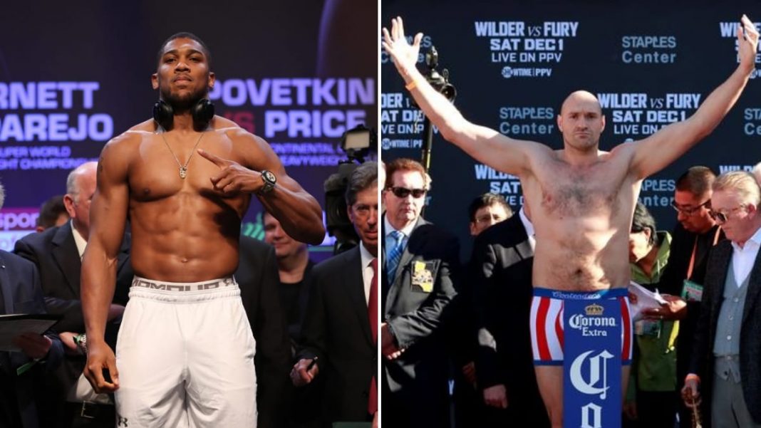 Anthony Joshua Vs Tyson Fury Deal Signed For A Two Fight Title