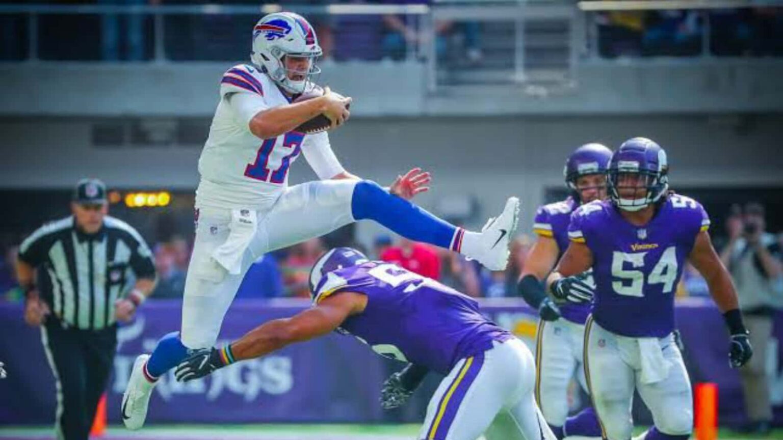 WATCH- Josh Allen pulls off an insane hurdle over L’Jarius Sneed to ...