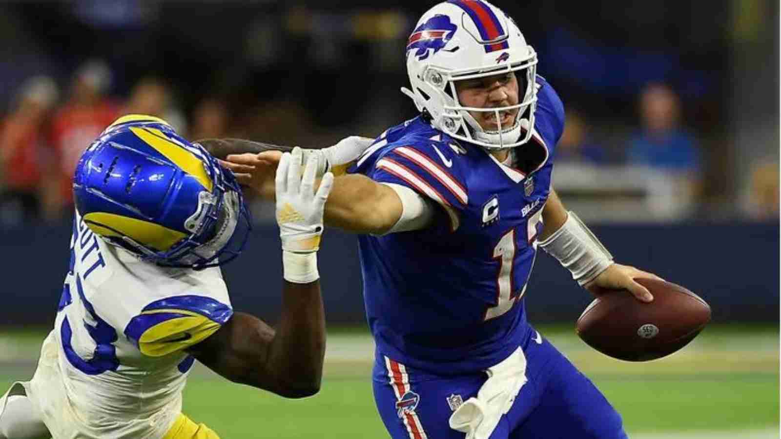 "I am willing to do anything to win." Josh Allen on his EPIC stiff arm in the season opener