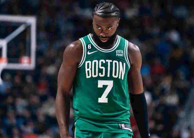 Watch: Jaylen Brown adjusts mid-air for epic poster dunk against ...