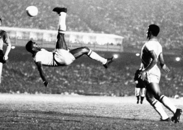 How did the football legend Pele inspire WWE stars with his bicycle kick?