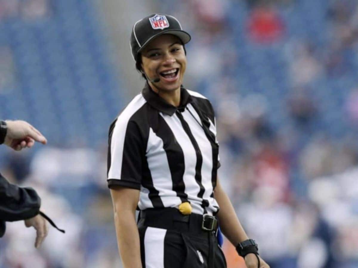 Who is the first NFL Black female referee, Maia Chaka?