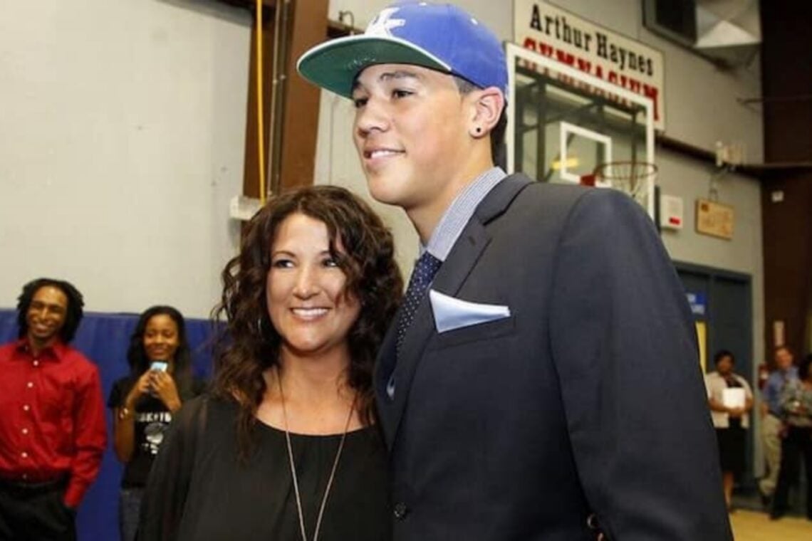Who are Devin Booker's parents, Veronica Gutierrez and Melvin Booker?