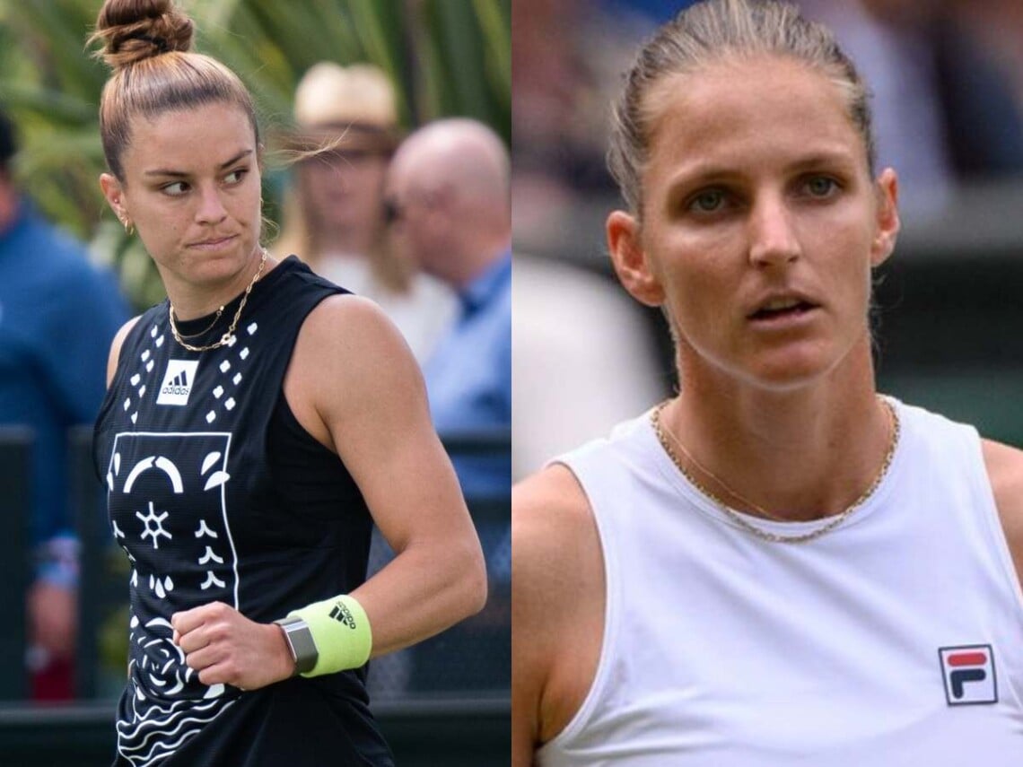 Karolina Pliskova gives Maria Sakkari a 'no-look handshake' after ...