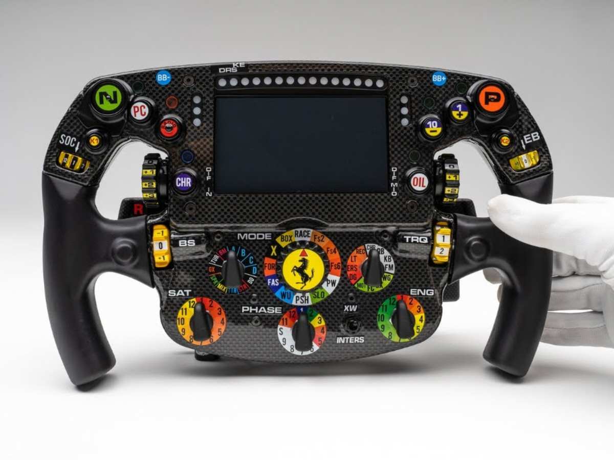 How does an F1 steering wheel work?