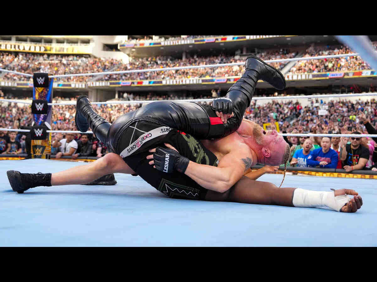 "That was a fun match," Wrestling Twitter overjoyed as Brock Lesnar ...