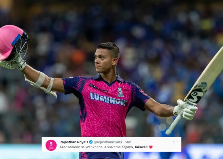 Twitter erupts as Yashaswi Jaiswal scores his maiden IPL century