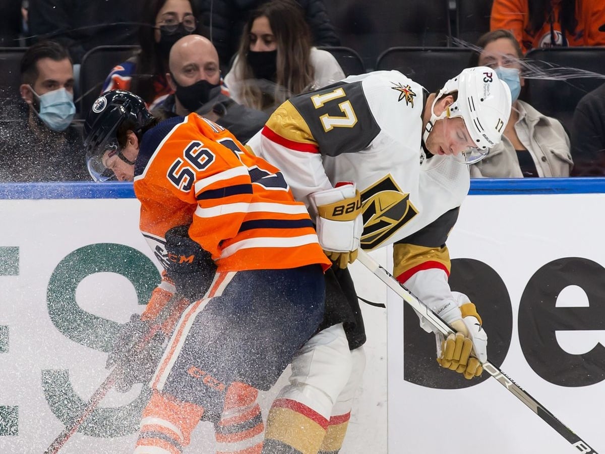 WATCH: Multiple fights at the Oilers and Golden Knights game leads to ...
