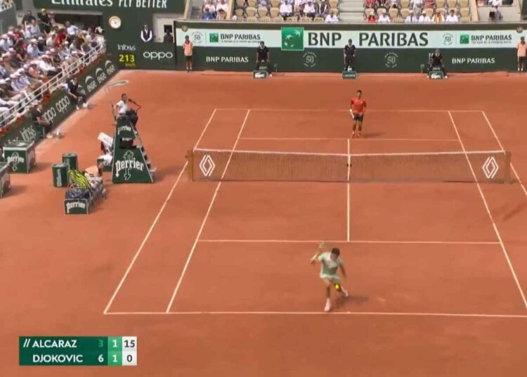 WATCH: Carlos Alcaraz stuns Novak Djokovic with an incredible back shot ...