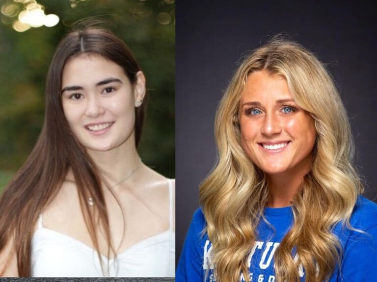 Former NCAA swimmers Riley Gaines and Paula Scanlan BATTLE to safeguard ...