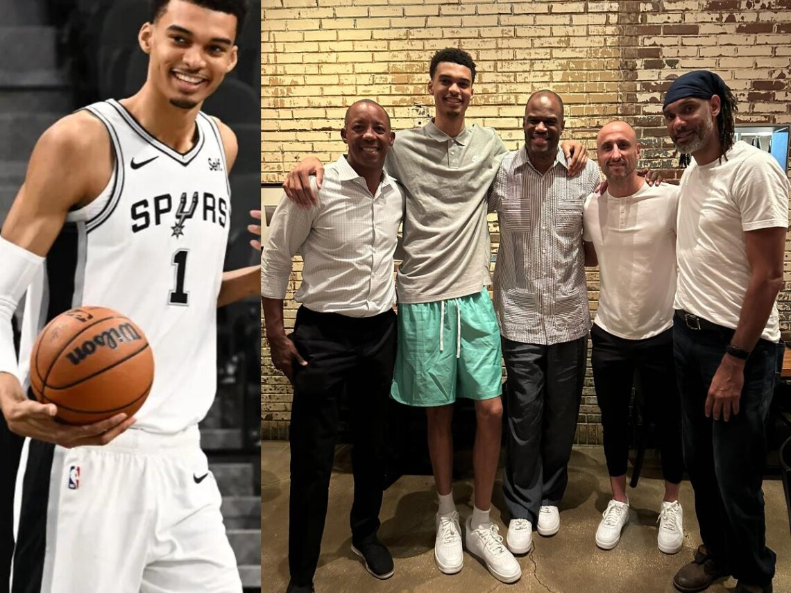 "This dude is 8-foot tall" - Victor Wembanyama DWARFS Tim Duncan and ...