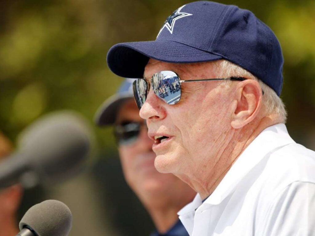 "Weed out here has a lot going on," Cowboys owner Jerry Jones jokes ...