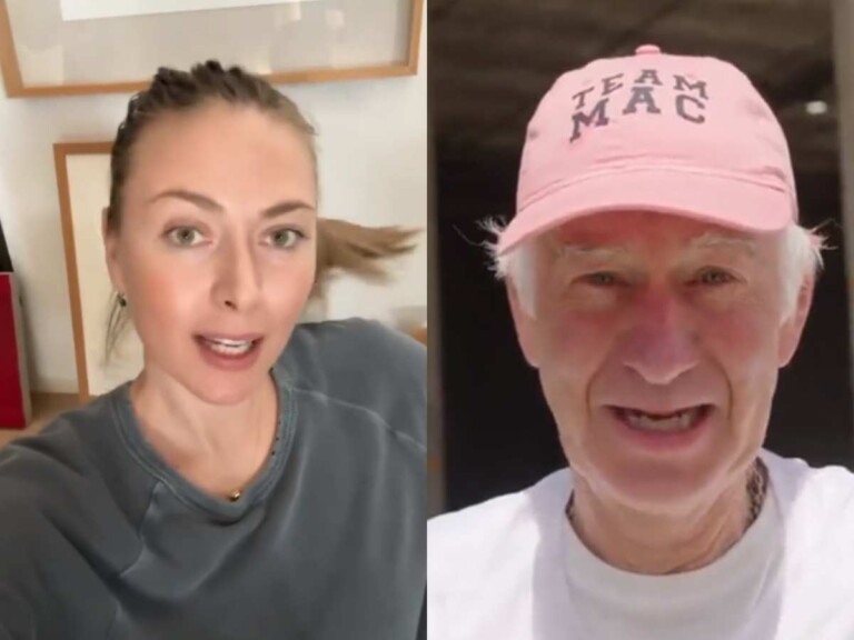 WATCH: Maria Sharapova confirms her doubles pairing with John McEnroe ...