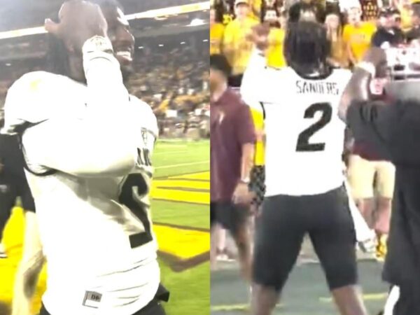 WATCH: Colorado QB Shedeur Sanders dashes straight to the Arizona State ...