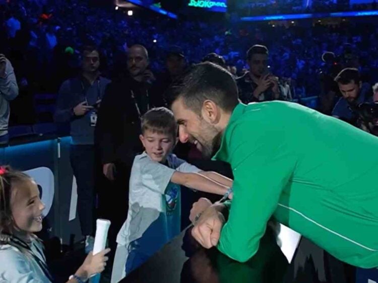 WATCH: Novak Djokovic has a special moment with kids Stefan and Tara ...