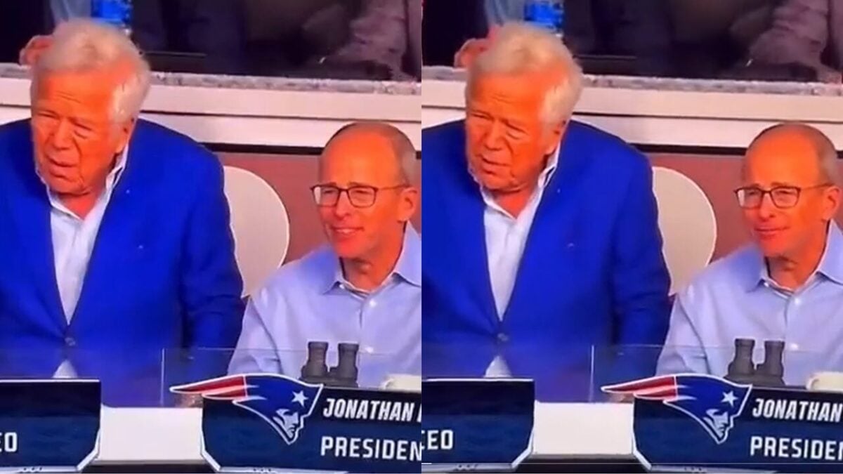 WATCH: Patriots boss Robert Kraft and President Jonathan Kraft spotted dissing their team on ...