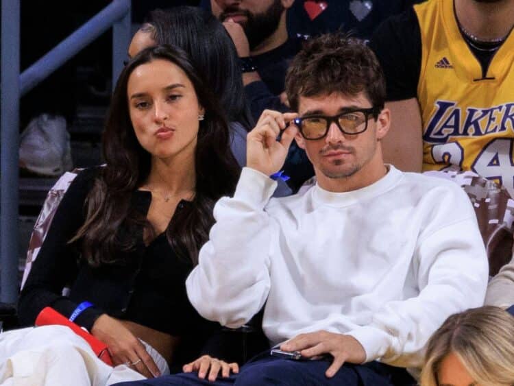 WATCH: Charles Leclerc visits LA Lakers' game in Los Angeles with ...