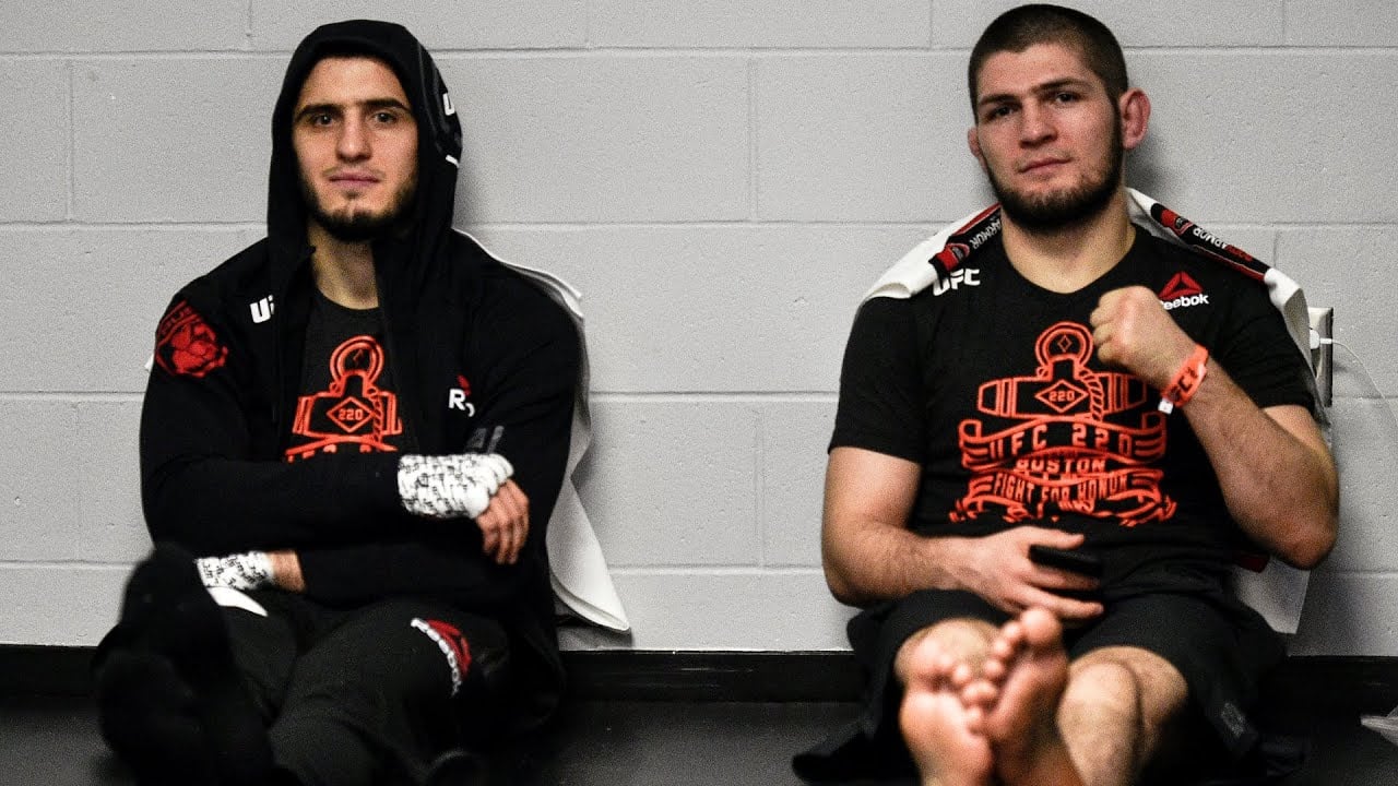 Khabib Nurmagomedov burst into laughter as Islam Makhachev is launched ...