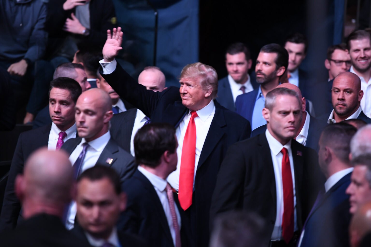 WATCH: Donald Trump, Kid Rock, and Tucker Carlson walk out to 'American ...