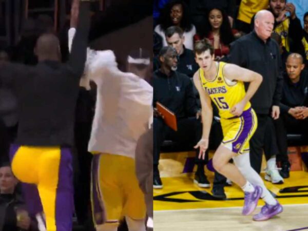 WATCH: LeBron James and Anthony Davis go BERSERK as Austin Reaves pulls ...