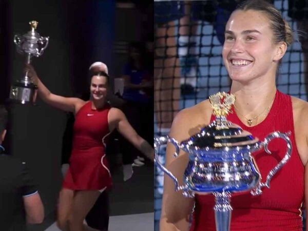 WATCH: Aryna Sabalenka got a literal "spring in her step" as she walks ...