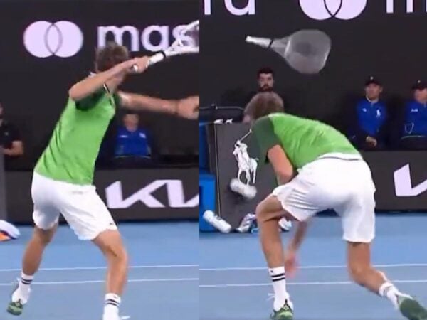 WATCH: Frustration gets the better of Daniil Medvedev as his anger directs straight into a scary ...