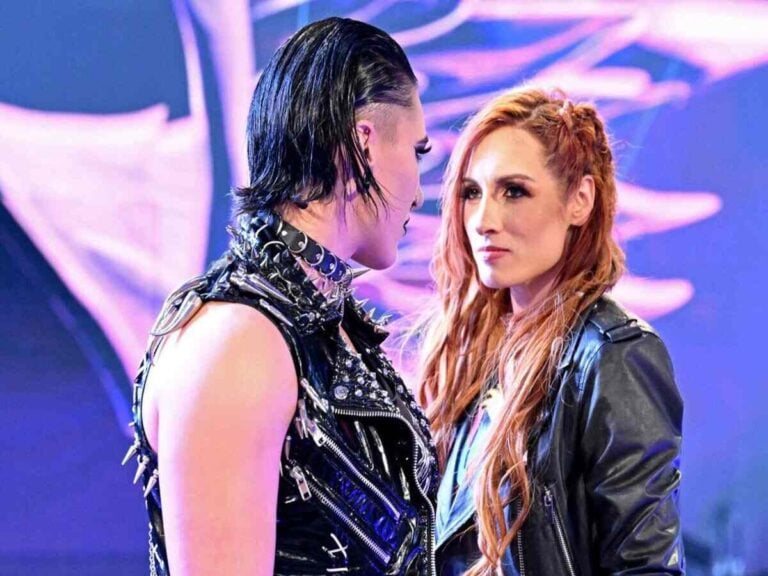 WATCH: Becky Lynch confronts Rhea Ripley at WrestleMania 40 press conference
