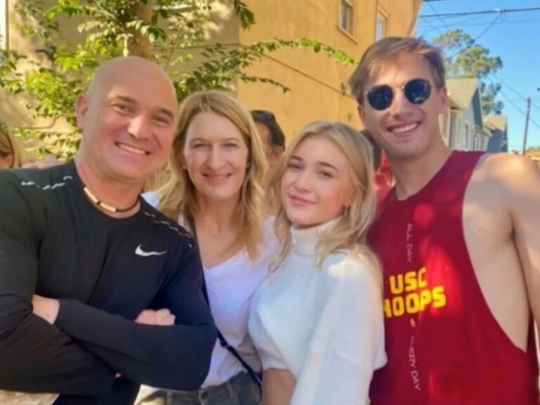 Love is in the air for Andre Agassi and Steffi Graf's son as he ...