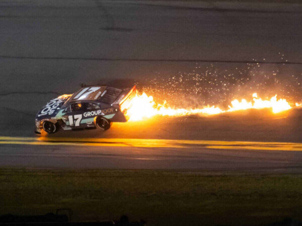 WATCH: Marco Andretti’s car goes up in flames during the ARCA Daytona ...