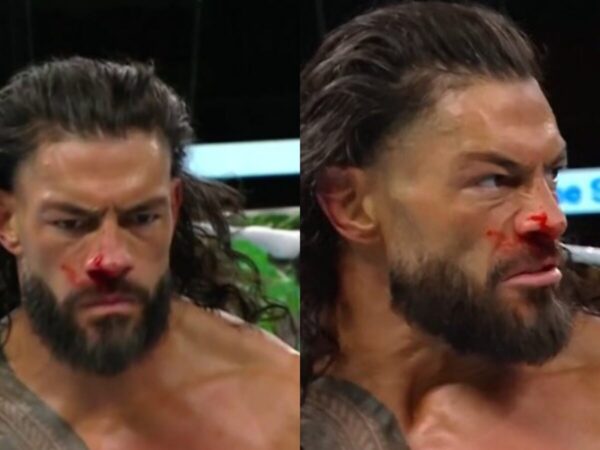 WATCH: Roman Reigns gets busted open after major botch by Cody Rhodes ...