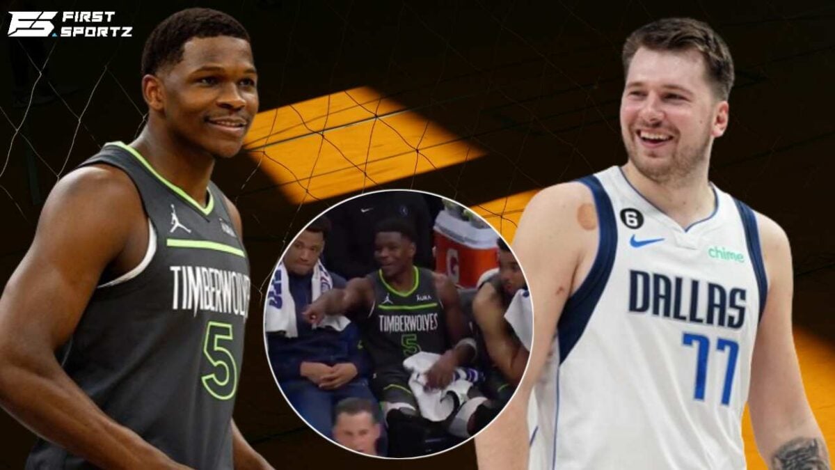WATCH: Anthony Edwards was left in awe after Luka Doncic shot long range three-pointer in ...