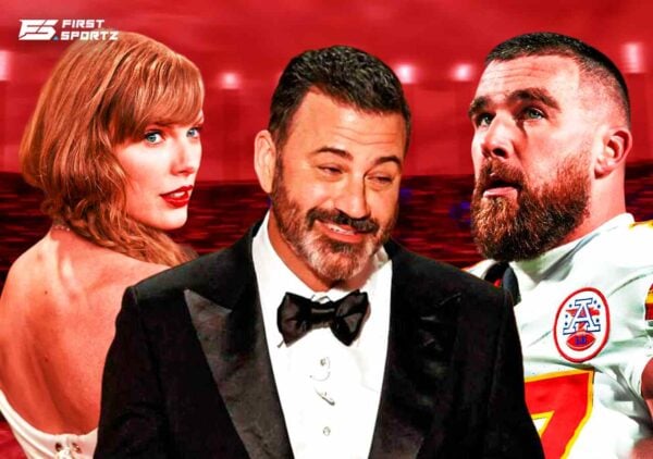 'Witty' Jimmy Kimmel refers to Travis Kelce as Taylor Swift's 'broke ...