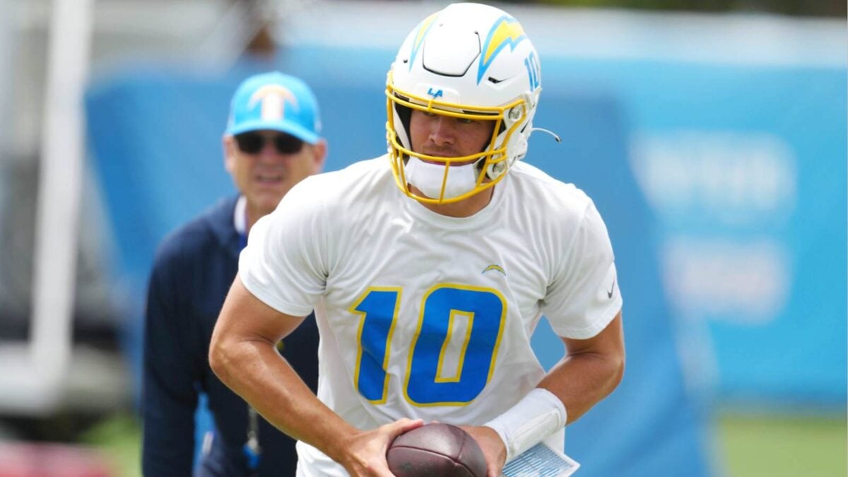 Justin Herbert thrilled to play under new Chargers coach Jim Harbaugh ...