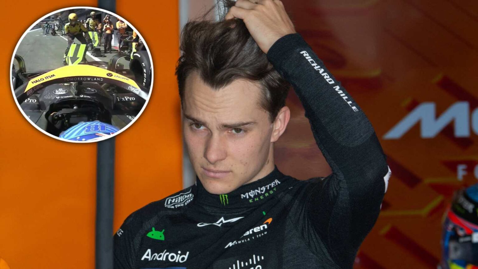 WATCH: McLaren avoid disaster as Oscar Piastri almost hits pit crew ...