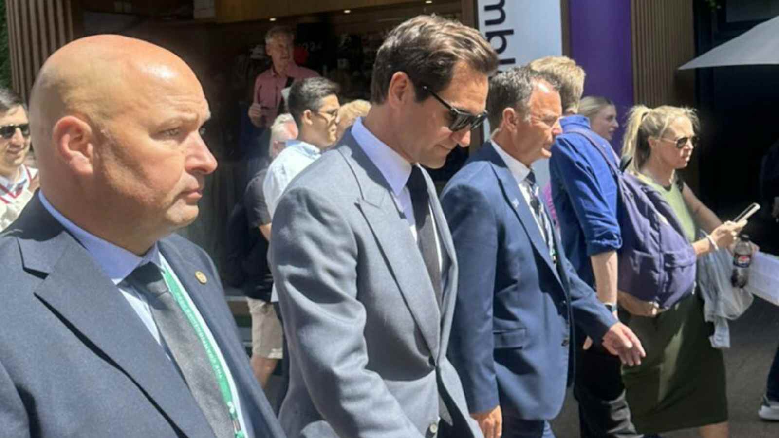 In Pictures: Roger Federer shines in bluish-grey suit as he arrives at ...