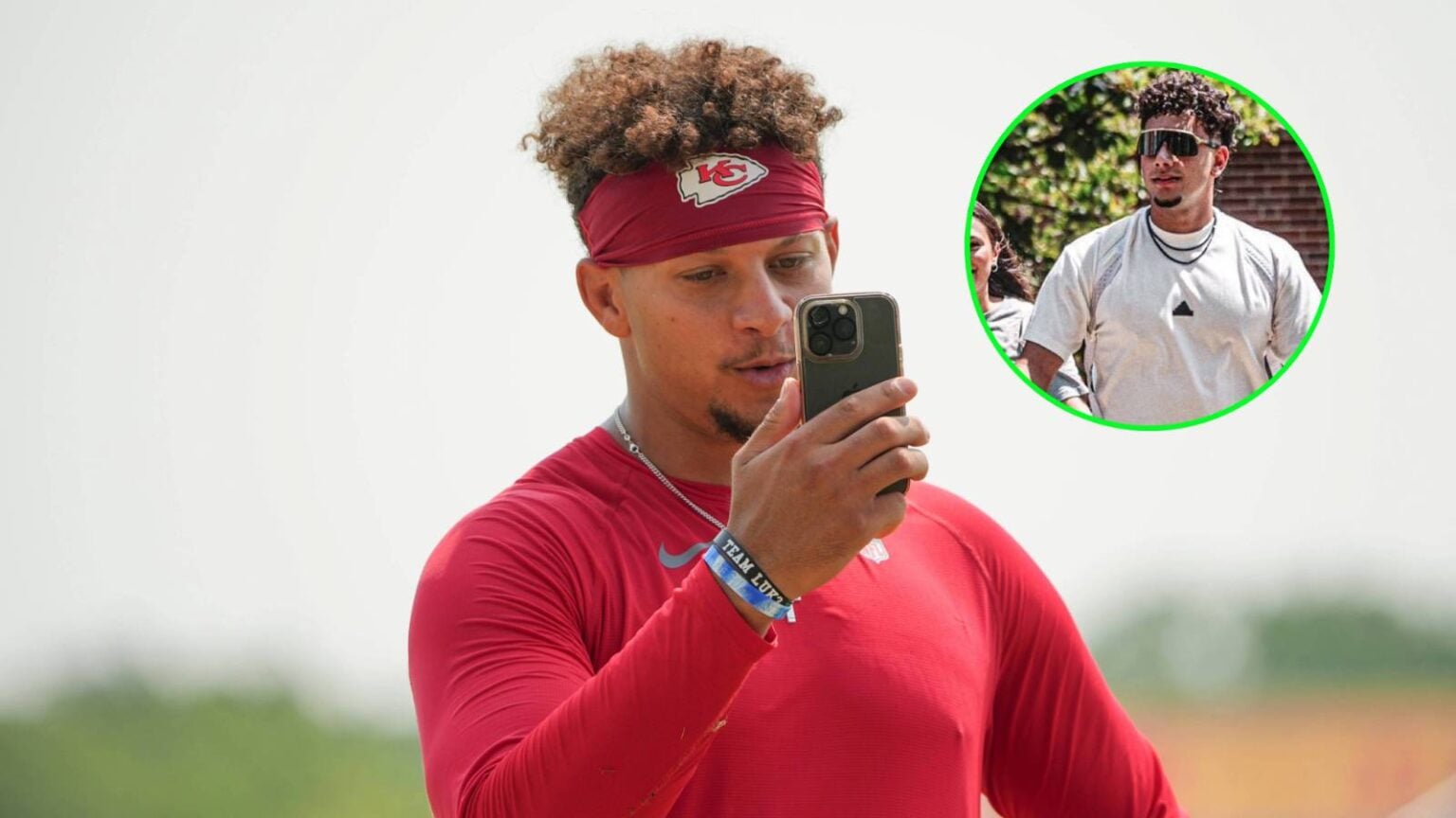 Patrick Mahomes' lookalike Dylan Raiola goes viral as he arrives for ...