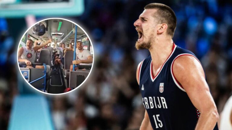 Nikola Jokic goes VIRAL in rare moment seen celebrating with Serbia at ...