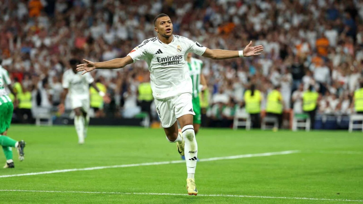 Kylian Mbappe FINALLY scores for Real Madrid as Santiago Bernabeu gives ...