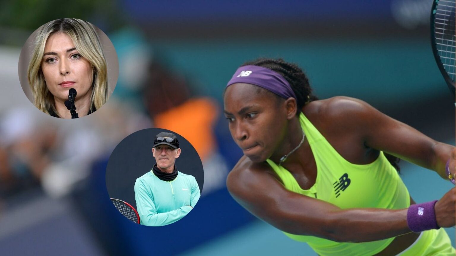 Maria Sharapova gives advice to Coco Gauff after the American parts ...