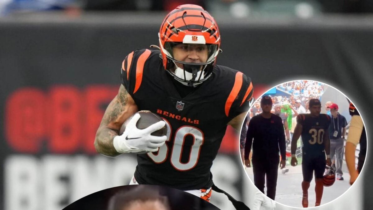 (Video) 'Cocky' Carolina fan unnecessarily dumps a drink on Chase Brown following Bengals ...