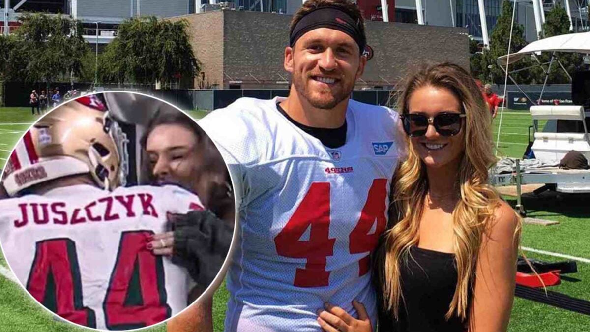 (Video) George Kittle and Kyle Juszczyk celebrate with their wives in ...