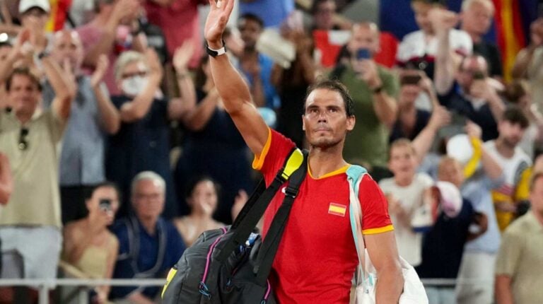 Rafael Nadal gets emotional as he looks back on his amazing journey in the last few moments on ...