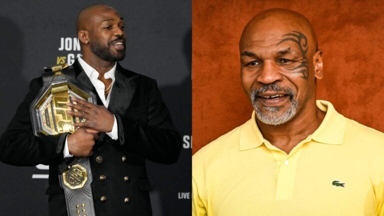 Jon Jones pokes fun at 'freak' Mike Tyson for NSFW display during Jake ...