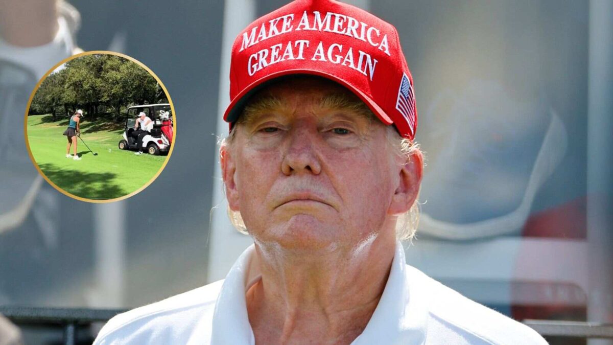 (Video) Donald Trump SPOTTED playing golf with granddaughter following ...
