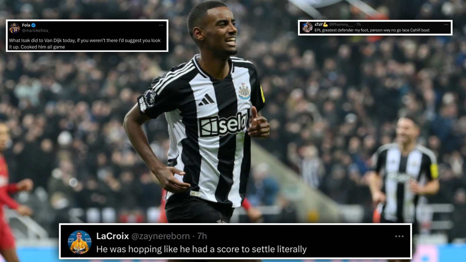 “Cooked him all game” - Fans react as Alexander Isak DESTROYS Virgil ...