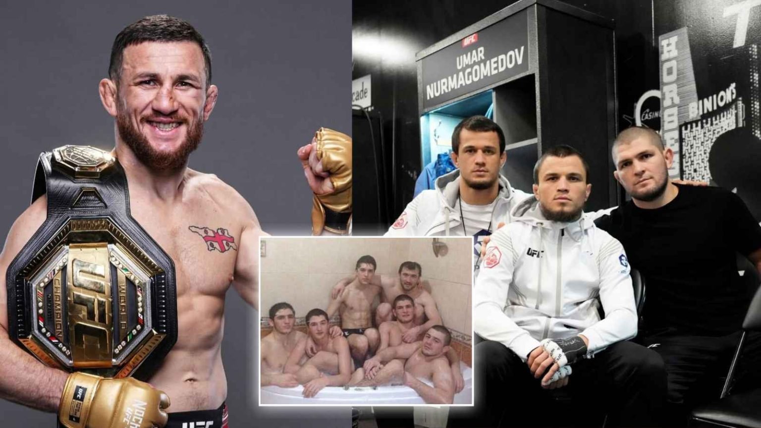 Khabib Nurmagomedov and brothers 'jacuzzi' past resurfaces as Merab ...