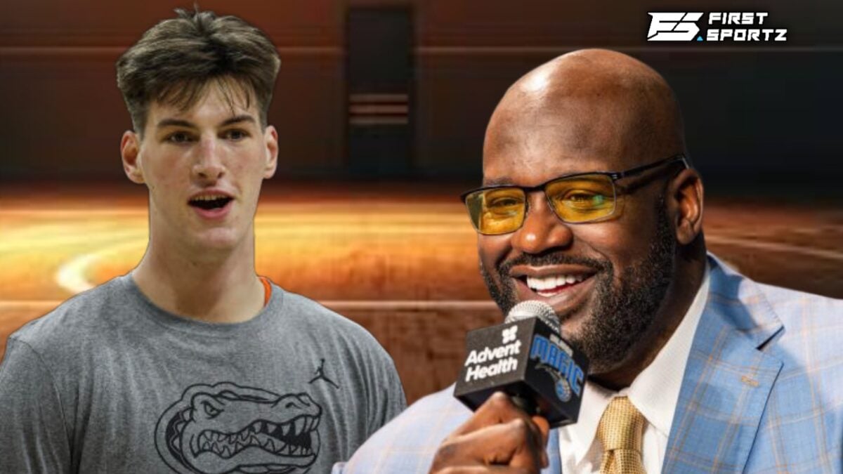 Fans stunned as Shaquille O'Neal gets dwarfed by 7'9'' prospect Olivier ...