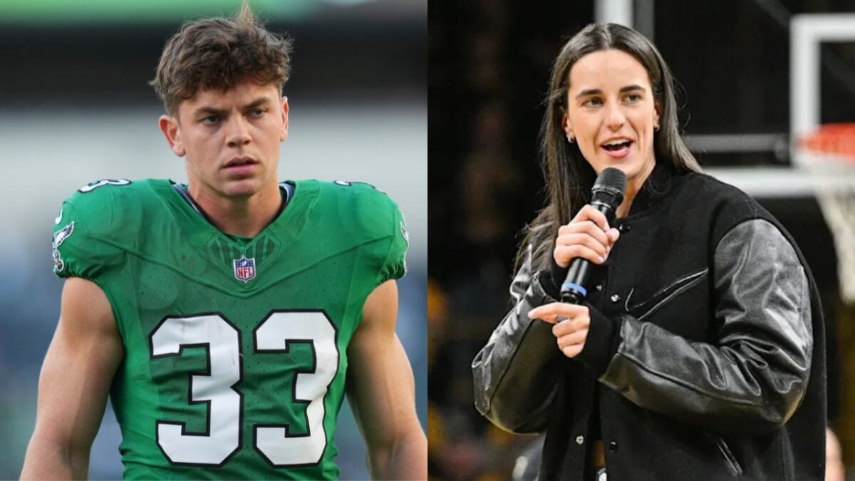 Eagles' Cooper DeJean hopes to break Iowa alumni Caitlin Clark's heart ...