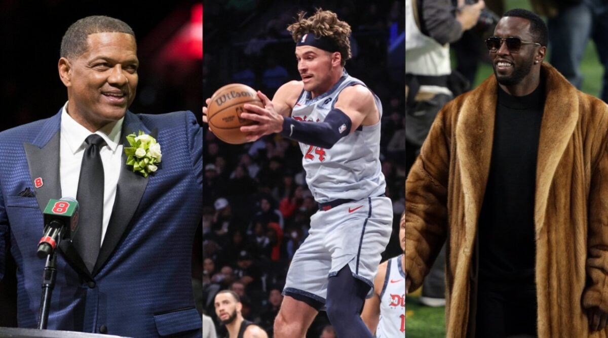 P Diddy catches Marques Johnson stray as Corey Kispert commits live ...