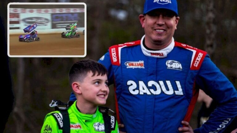 Kyle Busch wins “battle of the Busch’s” against son Brexton